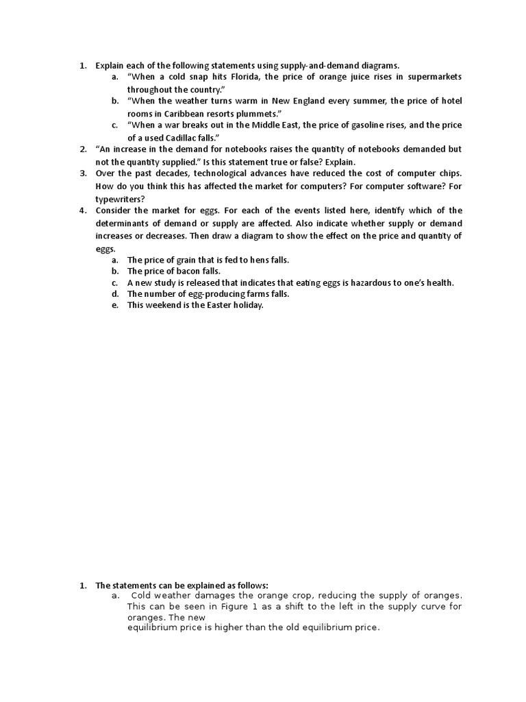 Tutorial 3 Solutions | PDF | Supply And Demand | Economic Equilibrium