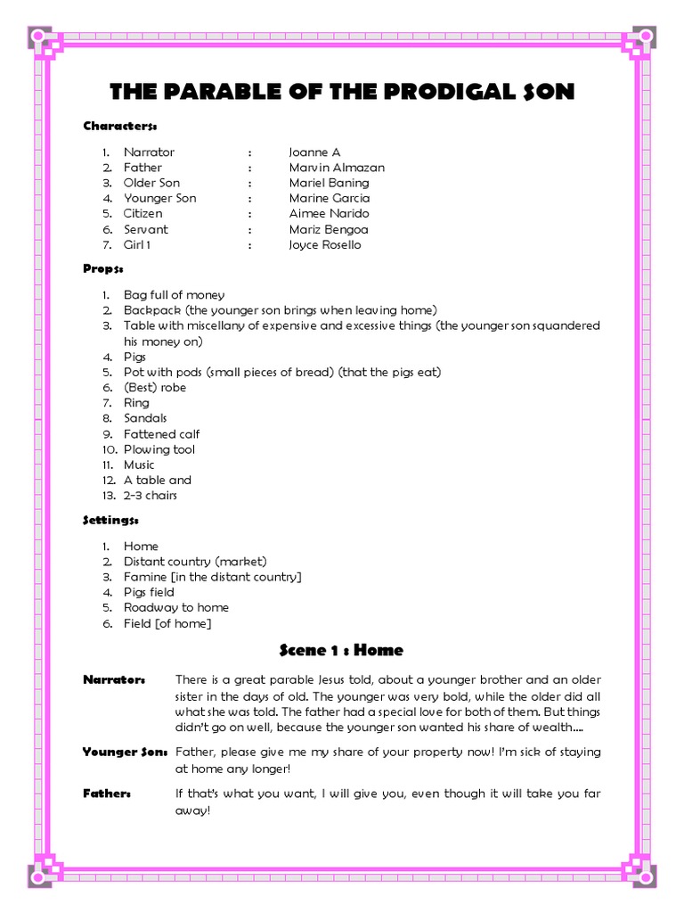 The Parable of The Prodigal Son34324 | PDF