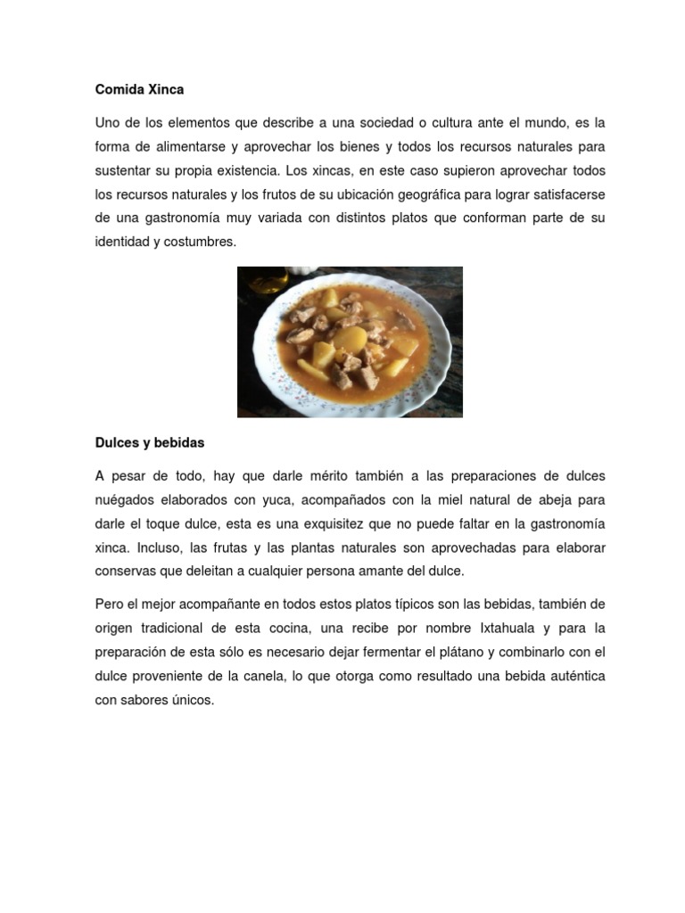 Comida Xinca | Cocina occidental | Comida y vino