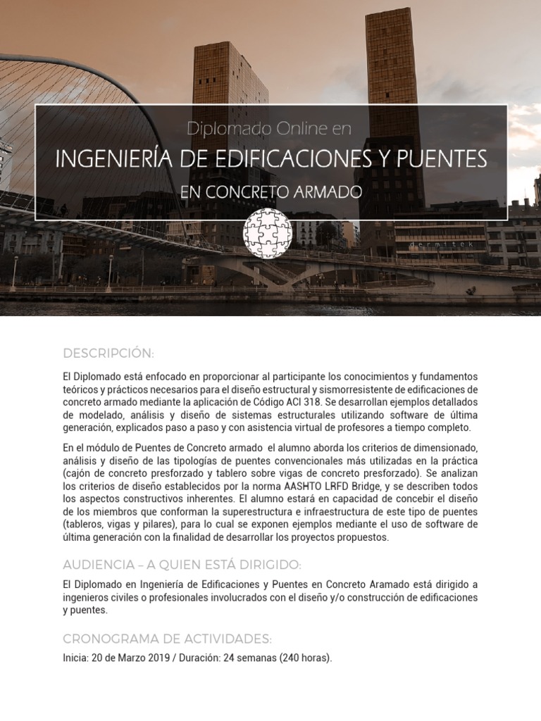 012 Folleto Diplomado Estructuras 2019 | Descargar gratis PDF | Fundación (Ingeniería ...