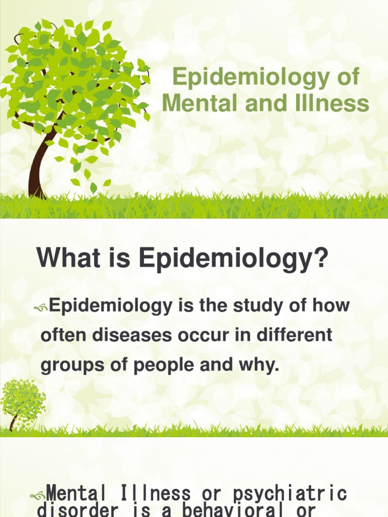 Mental Illness Epidemiology Overview | PDF | Self-Improvement | Lifestyle