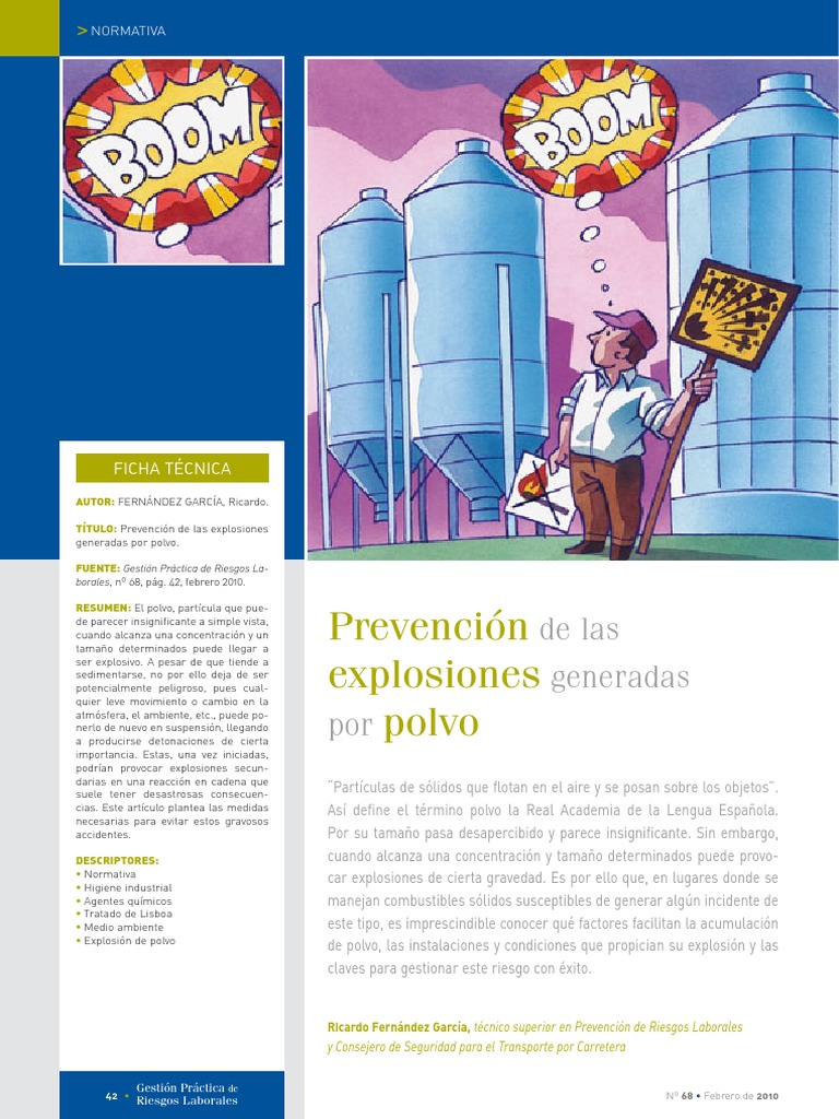 Gestión del riesgo de explosión por polvo: medidas preventivas para ...