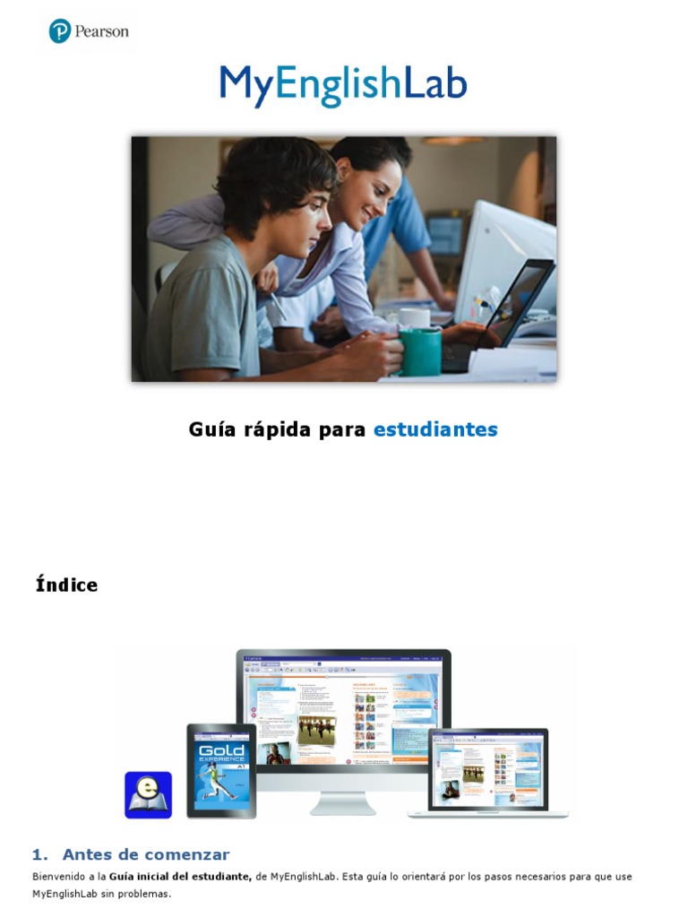 MyEnglishLab Student Quick Start Guide Es La | PDF | Contraseña | Point ...