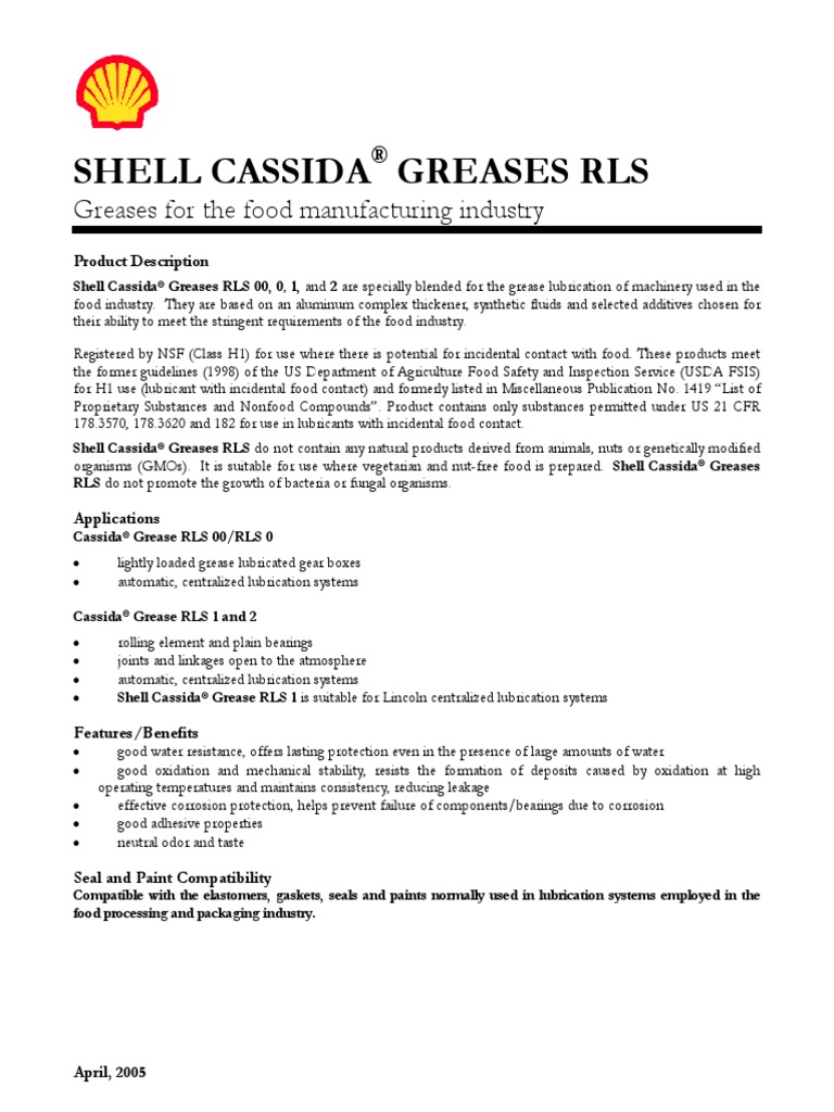Pds-Cassida Rls GR 0 | PDF | Lubricant | Foods