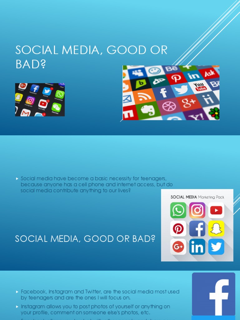 Social Media, Good or Bad? | PDF