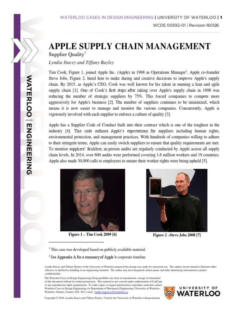 Apple Supply Chain Management | PDF | Apple Inc. | Steve Jobs
