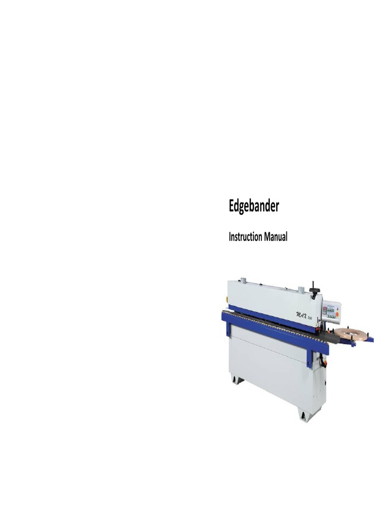 Manual de Enchapadora | PDF | Cambiar | Cuchillo