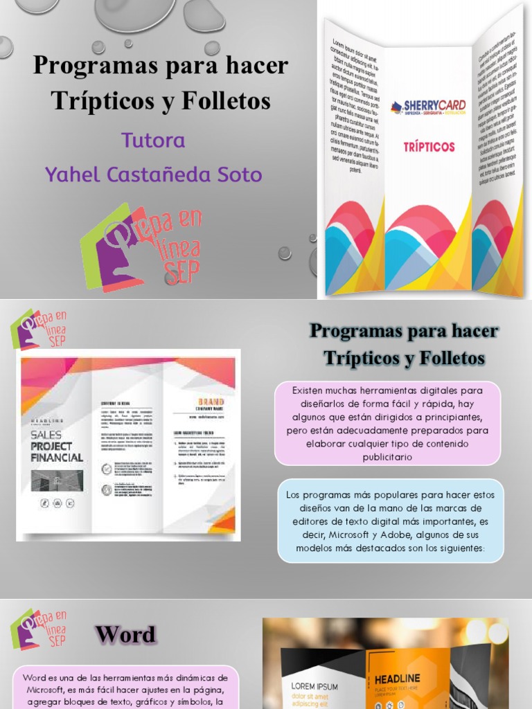 Programas Para Hacer Trípticos y Folletos/Módulo 16 | PDF | Microsoft Word | Imagen