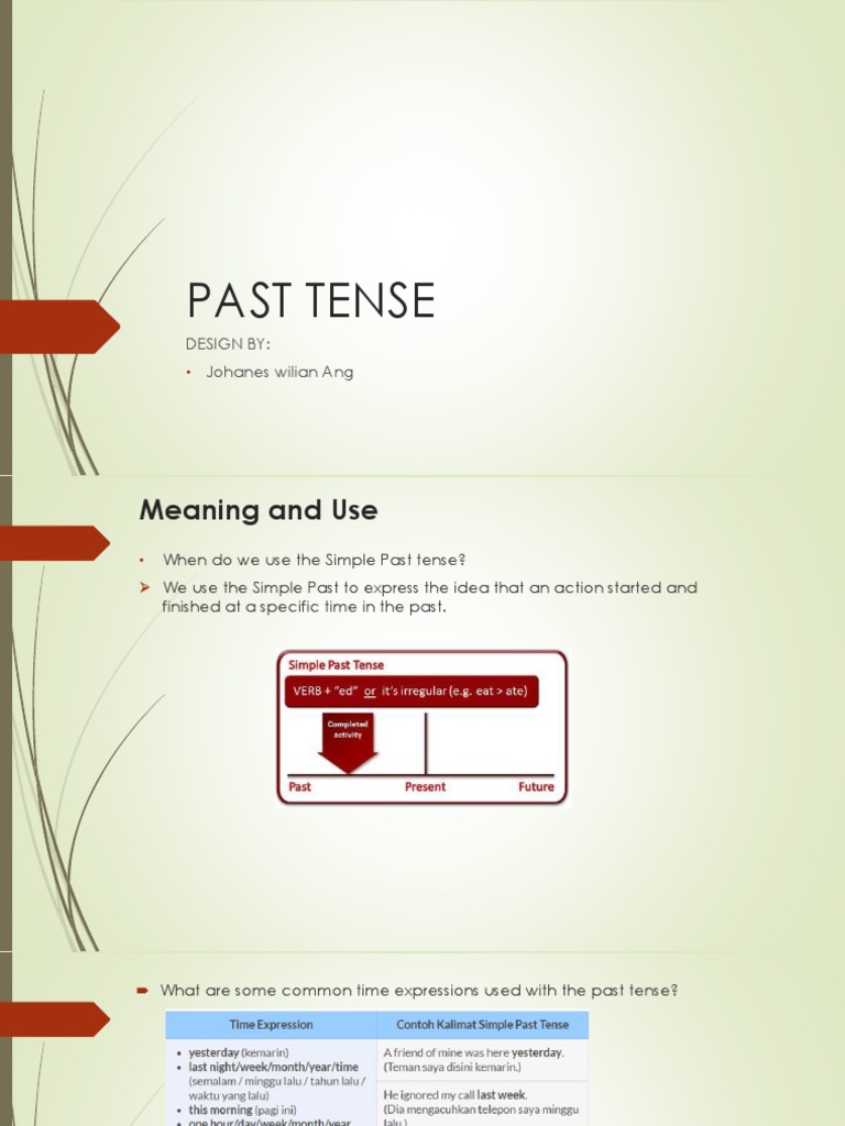 Past Tense: Design By: Johanes Wilian Ang | PDF