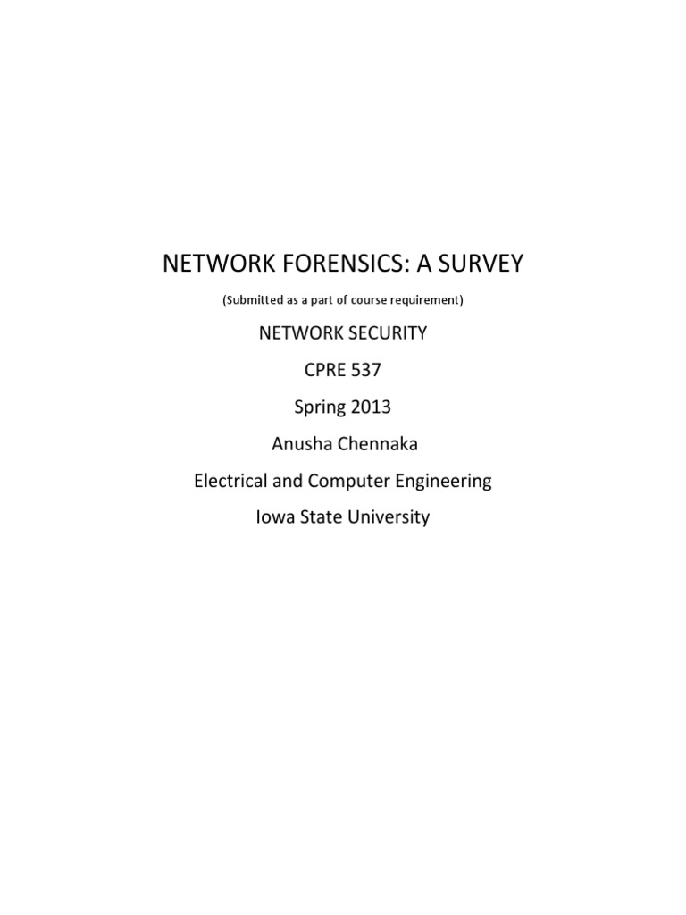 Network Forensics PDF | PDF | Digital Forensics | Computer Network