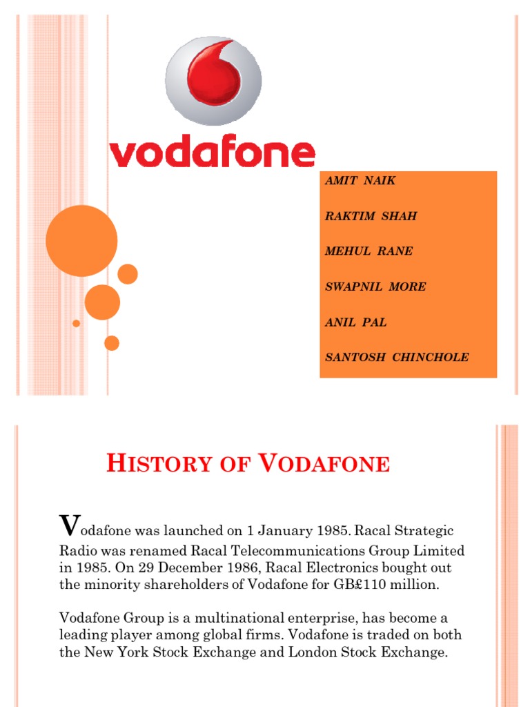 Vodafone Ppt | Telecommunications | Technology