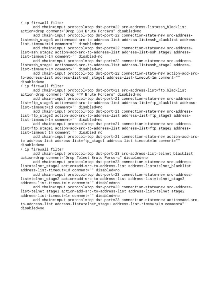 Block Brute Force Attack in Mikrotik Router | Download Free PDF | Firewall (Computing ...