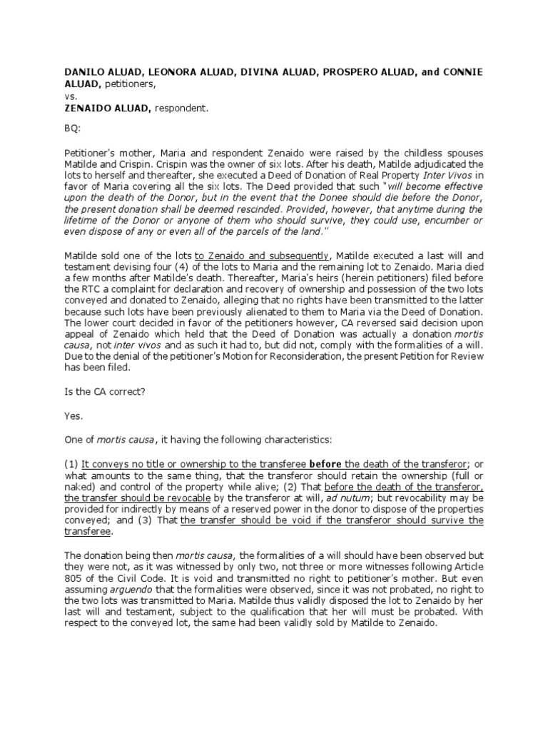 Alaud Vs Alaud | PDF | Will And Testament | Law And Economics