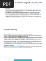 Bladder Training | PDF | Urinary Incontinence | Health Sciences