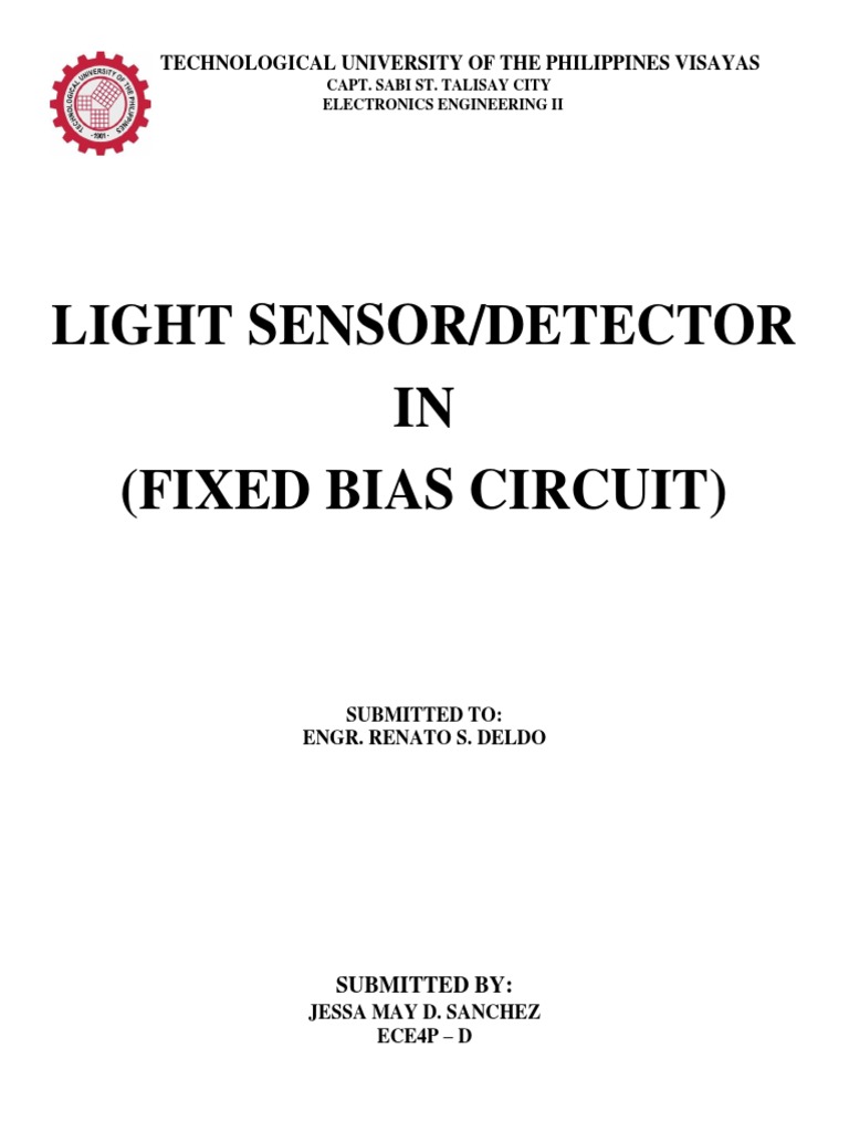 Light Sensor/Detector IN (Fixed Bias Circuit) : Technological ...