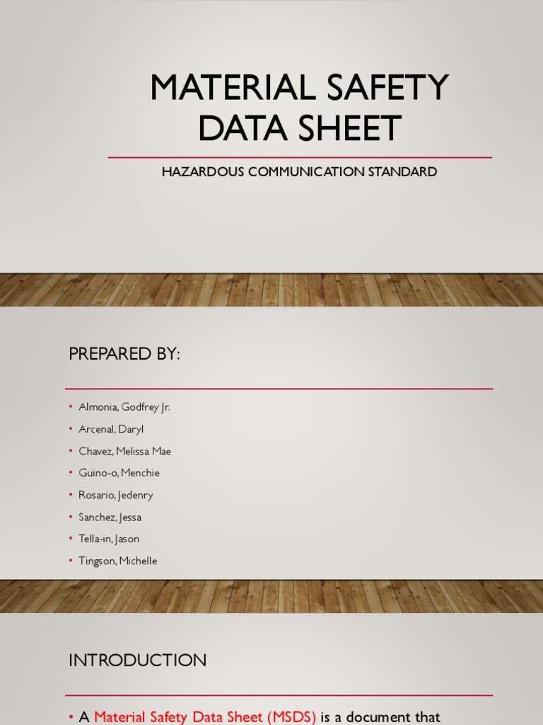 MSDS Overview and Compliance Guide | PDF | Chemical Substances ...