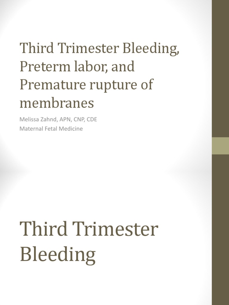 Preterm Rupture of Membranes | PDF | Preterm Birth | Childbirth
