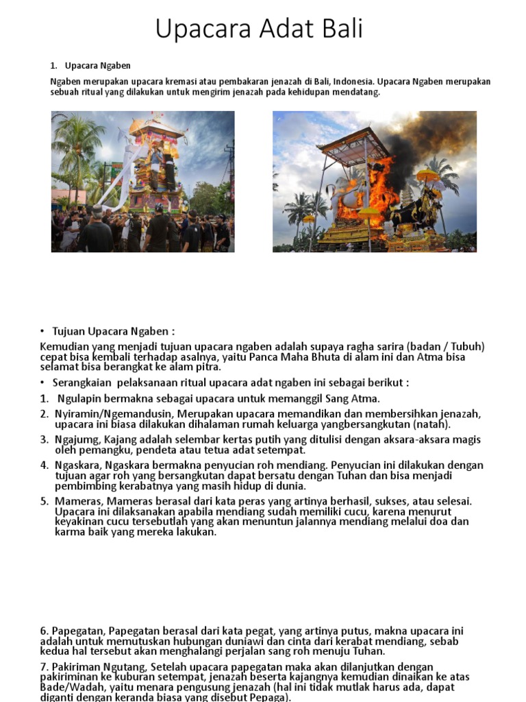 Upacara Adat Bali | PDF