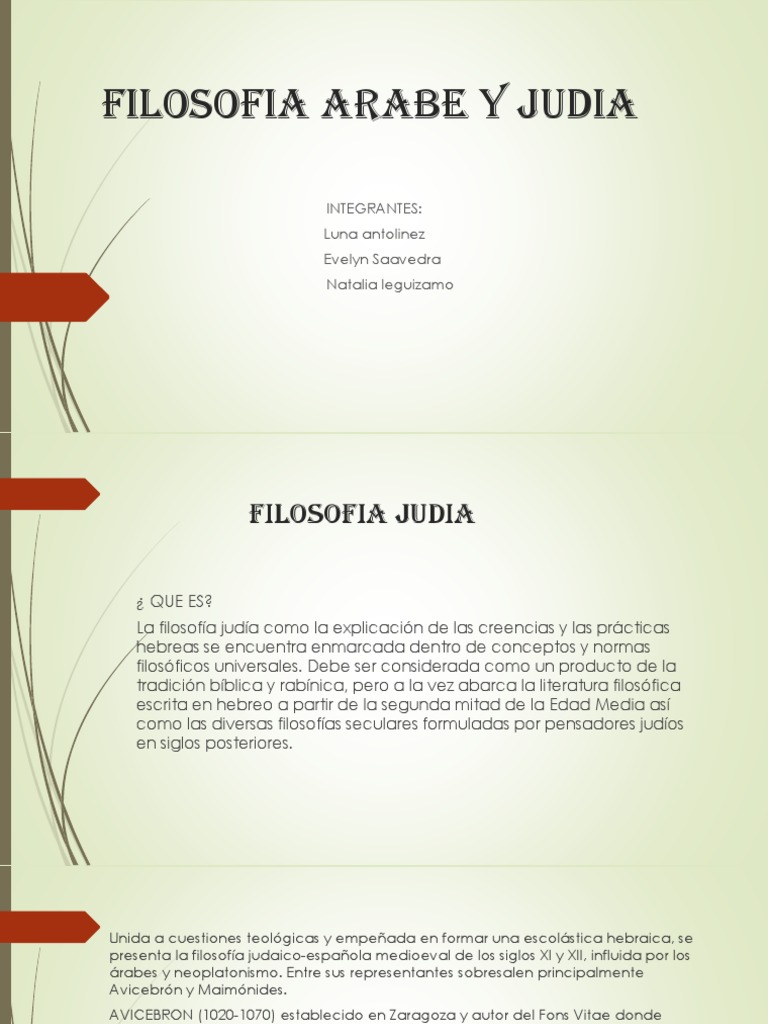 Filosofia Arabe y Judia | PDF | Filosofía islámica | Maimónides