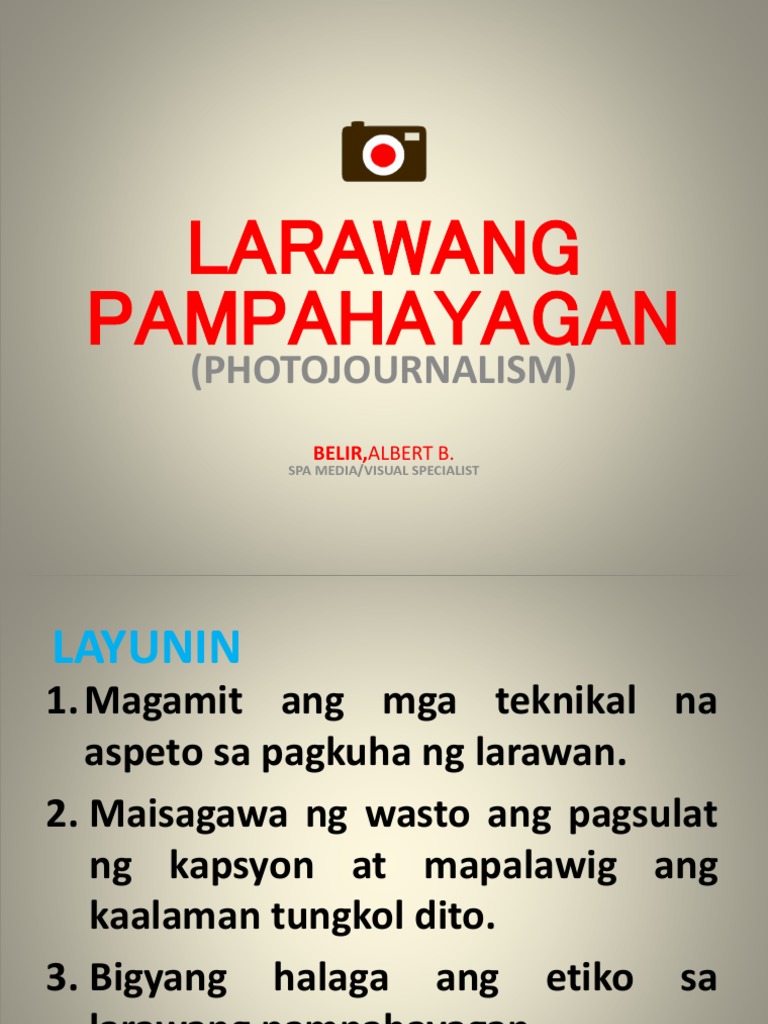 Larawang Pampahayagan | PDF