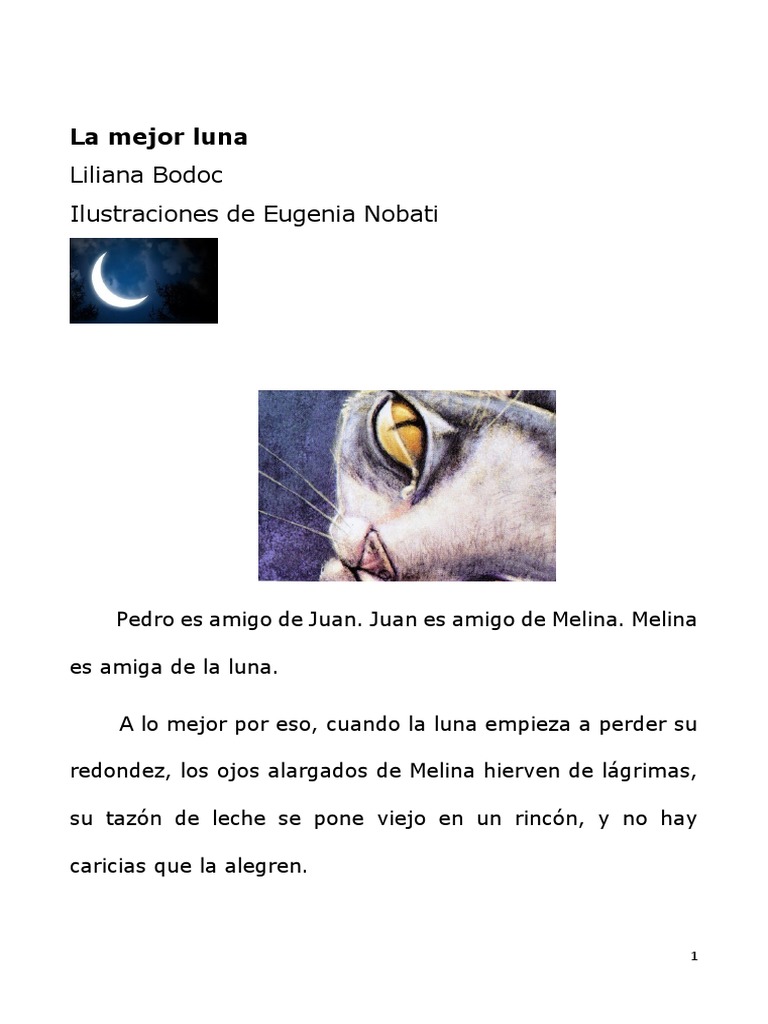 La mejor luna de Liliana Bodoc | PDF | Luna | Gatos
