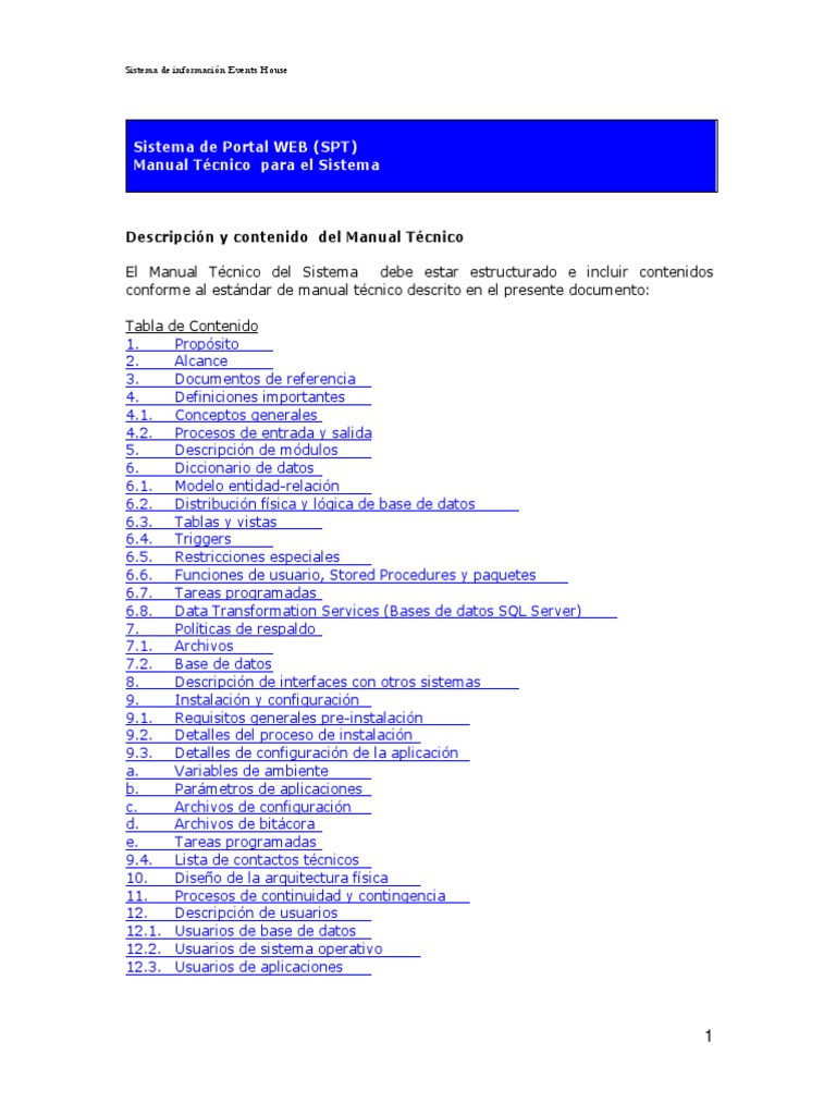 Manual Tec Nico | PDF | Sistema operativo | Bases de datos