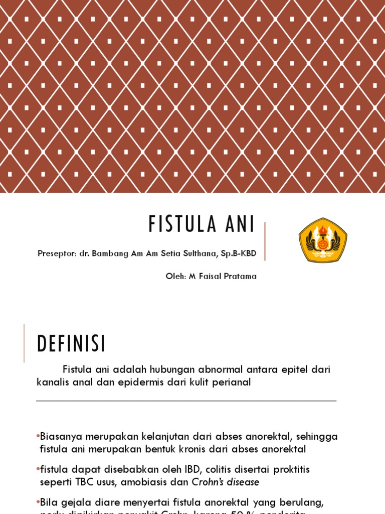 Fistula Ani | PDF