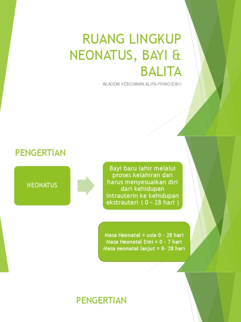 Ruang Lingkup Neonatus, Bayi & Balita | PDF | Pengembangan Diri ...