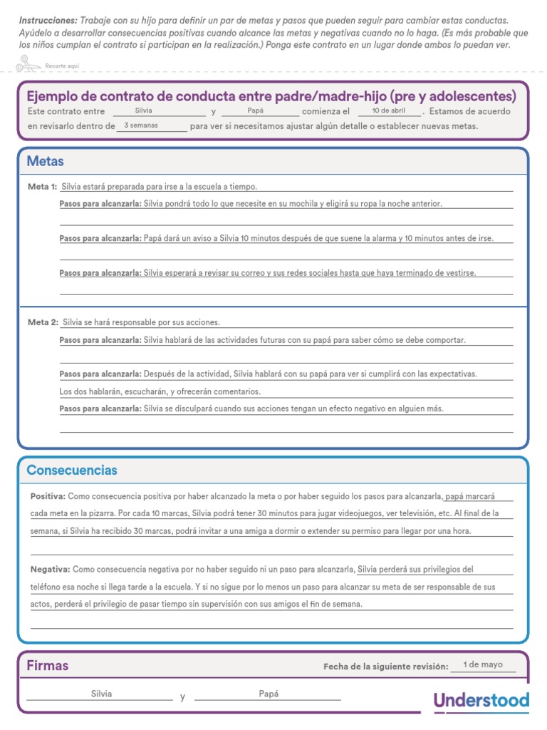 Contrato Conductual | PDF | Comportamiento | Ocio