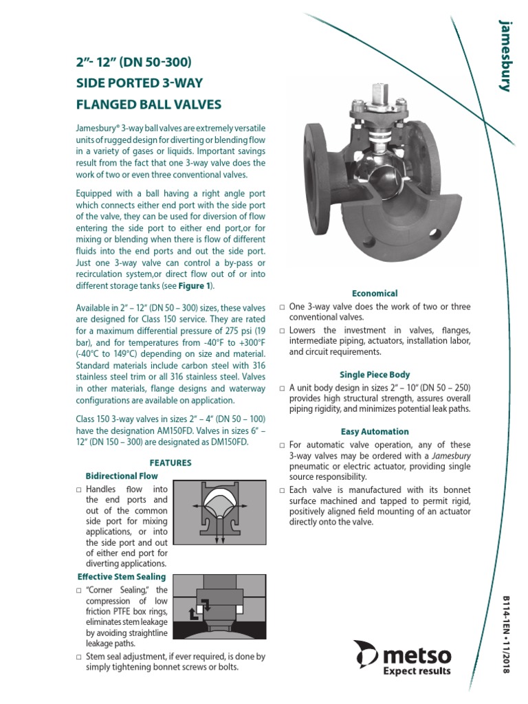 Jamesbury Bulletin B114-1EN | PDF | Valve | Actuator