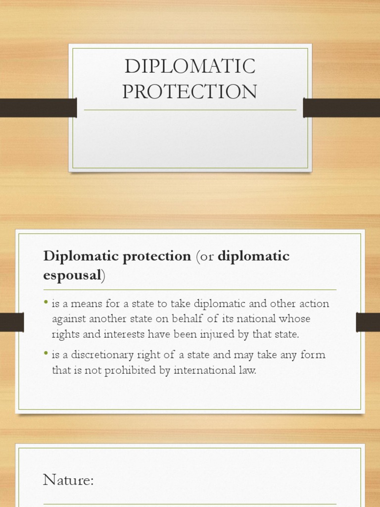 Diplomatic Protection | PDF | Common Law | International Relations