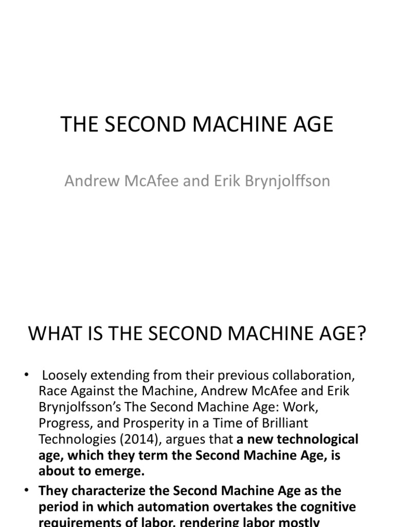 The Second Machine Age | Download Free PDF | Machines | Human