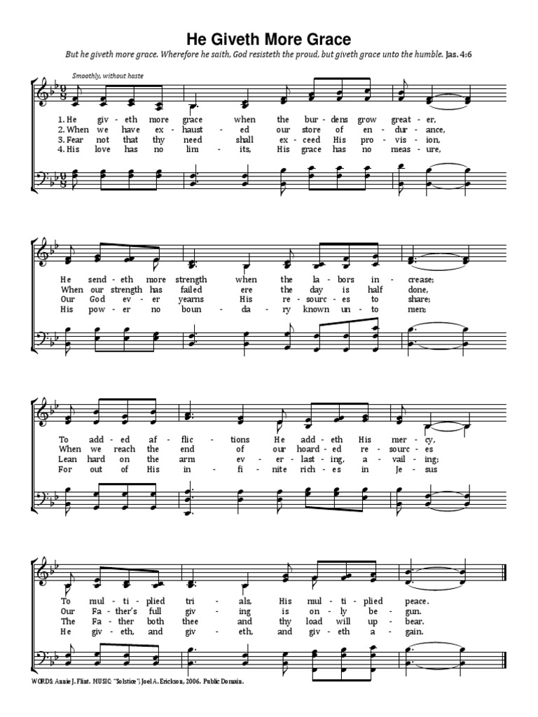 He Giveth More Grace | PDF