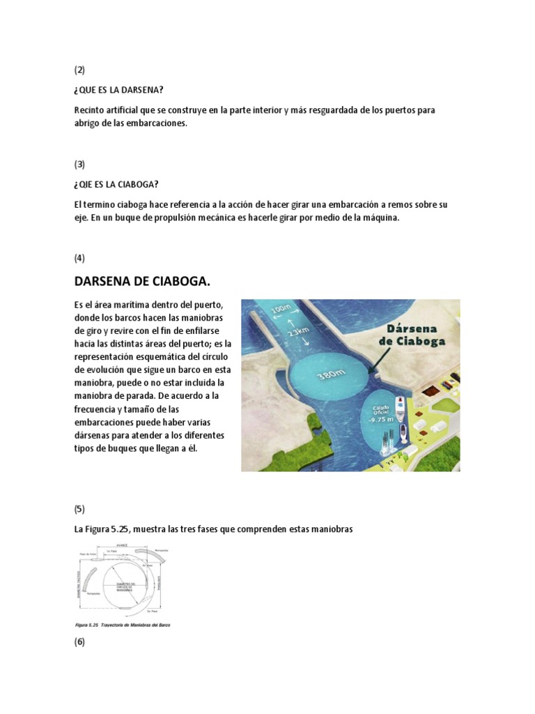 Definición y Tipos de Dársenas Portuarias | PDF | Barcos | Buques