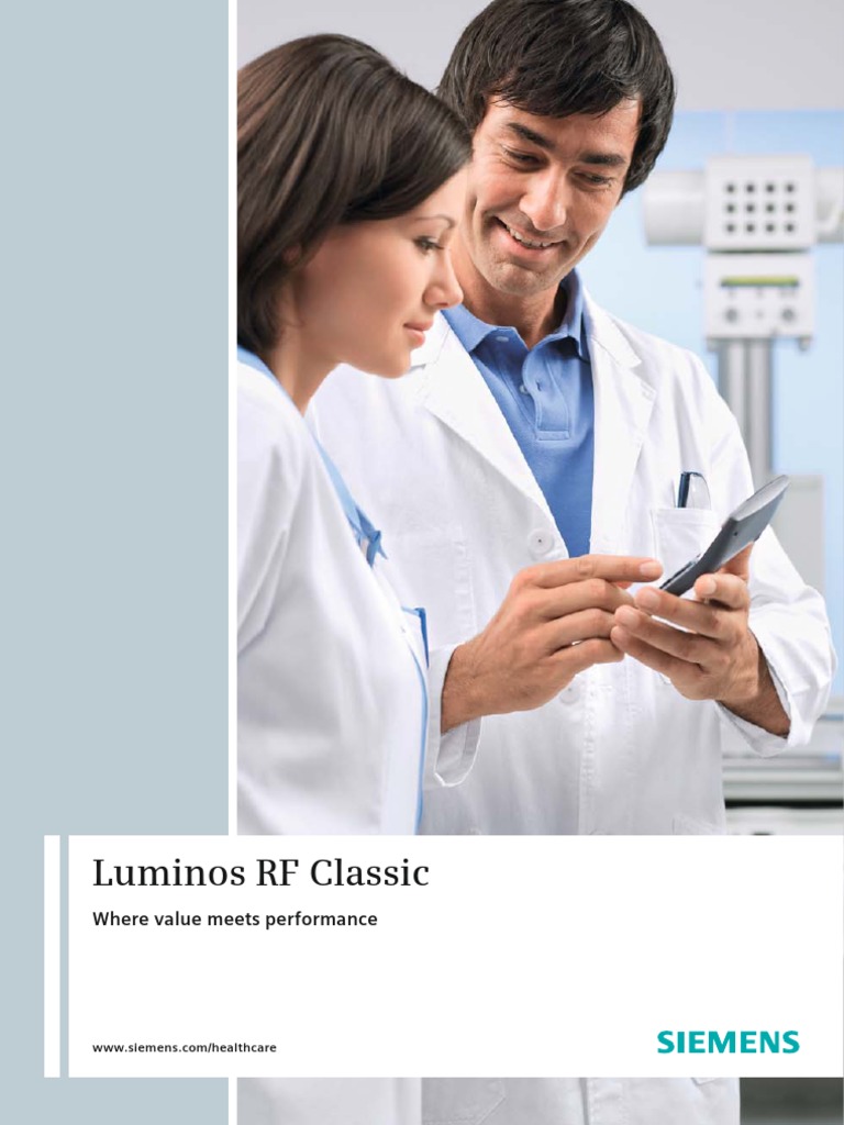 Luminos RF Classic Product Brochure 00012408 | PDF | Medical Imaging ...