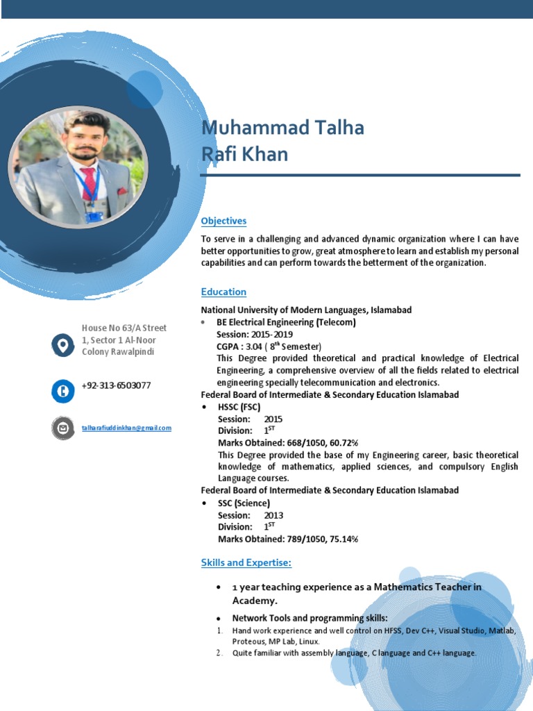 Muhammad Talha Rafi Khan: Objectives | PDF | Prosthesis | Sensor