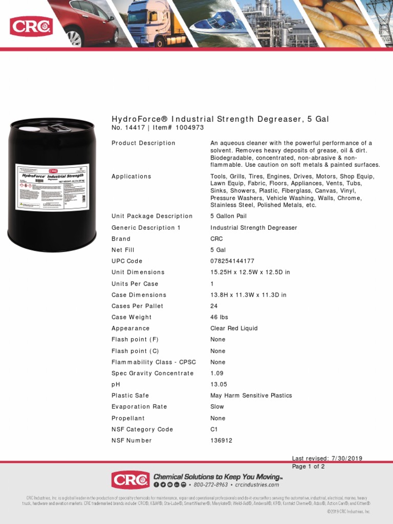 MSDS CRC 14417 | PDF | Technology & Engineering