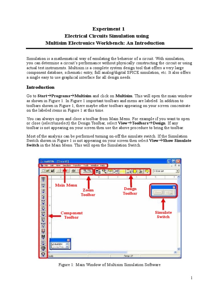 Multisim Simulation for Circuit Design | PDF | Electrical Network ...
