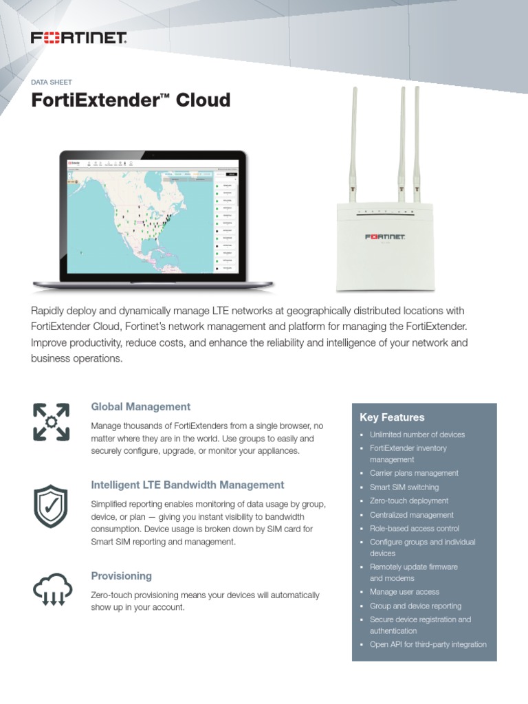 FortiExtender Cloud | Download Free PDF | Cloud Computing | Computer ...