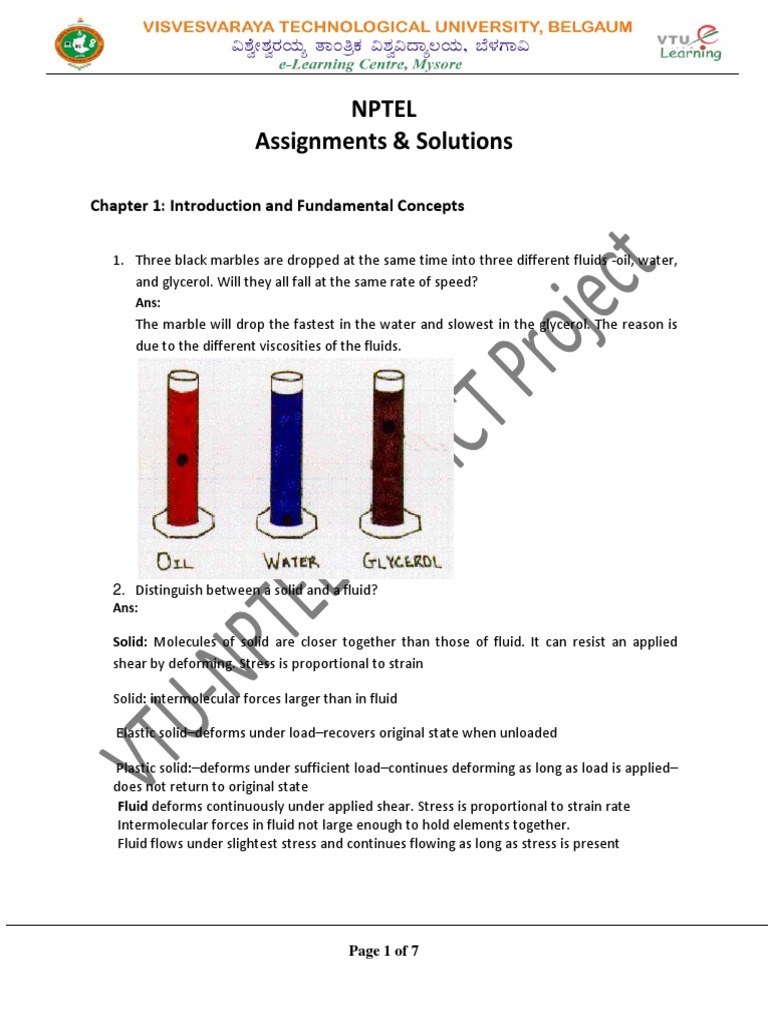 Nptel Assignments & Solutions: Chapter 1: Introduction and Fundamental ...
