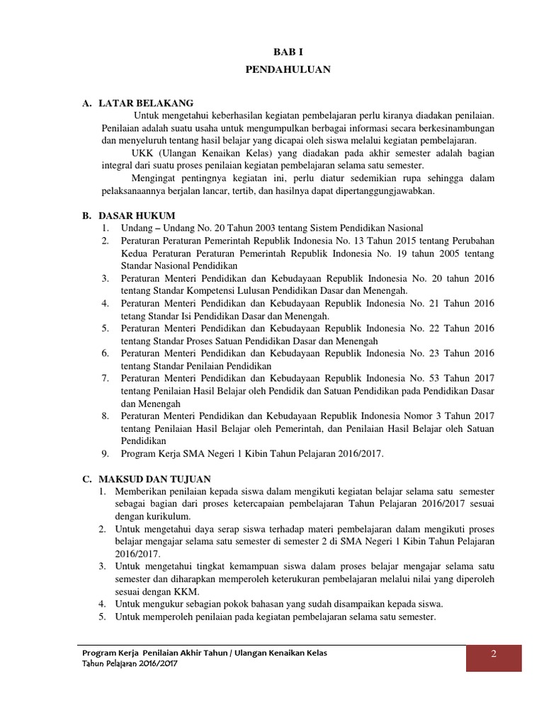 Program Kerja Ukk | PDF