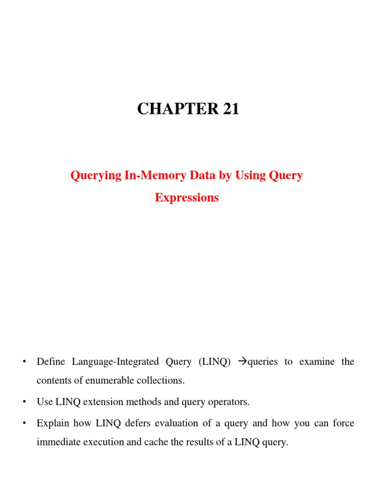 Module5 Chap21 C Pdf Language Integrated Query C Sharp 5463