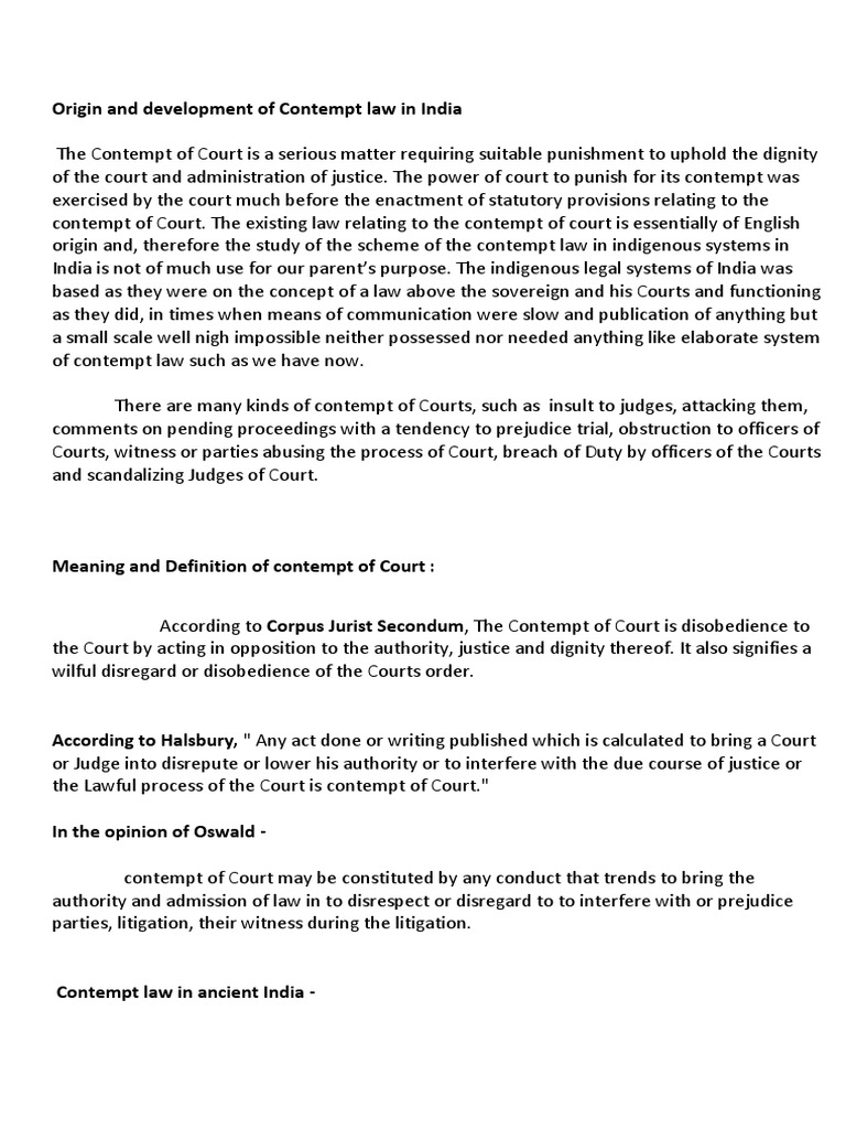 Contempt of Court | PDF | Contempt Of Court | Supreme Courts
