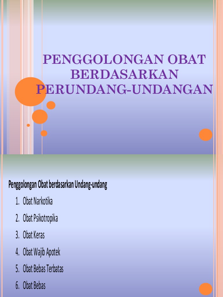 Penggolongan Obat - UU | PDF