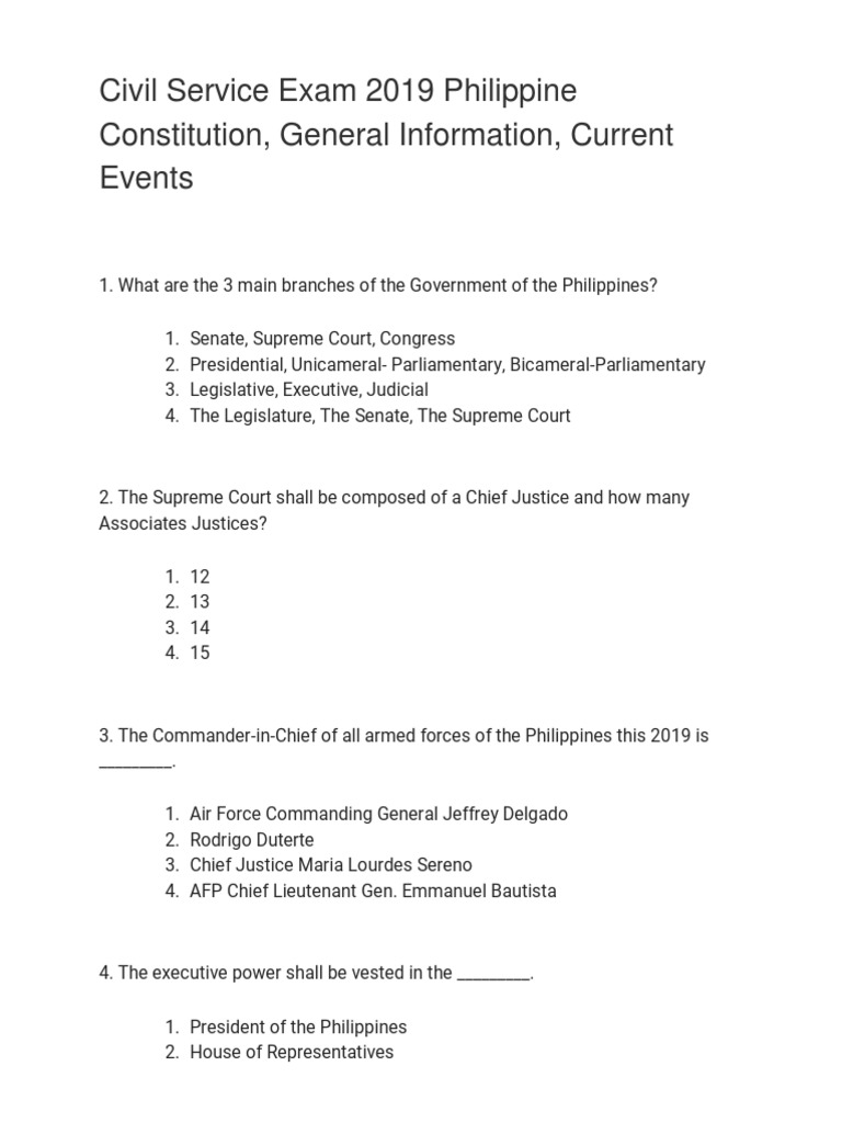 Civil Service Exam Practice Set 2019 | PDF | Fraction (Mathematics ...