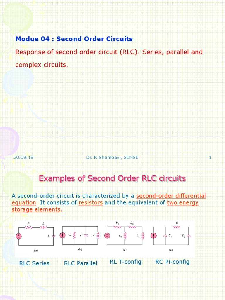 Mod 04 Source Free Series Parallel RLC | PDF | Electrical Network ...