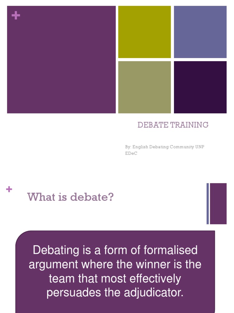 Debate Training: By: English Debating Community UNP Edec | PDF | Public ...