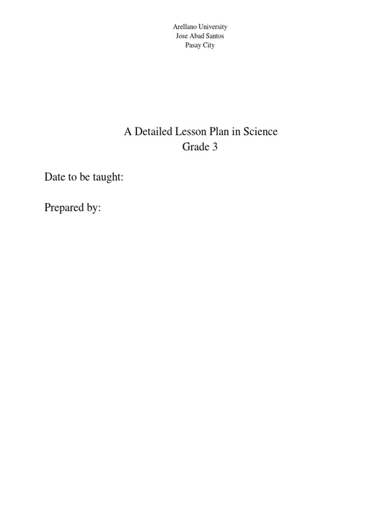 Lesson Plan in Science Matter For Grade 3 | PDF | Balloon | Matter