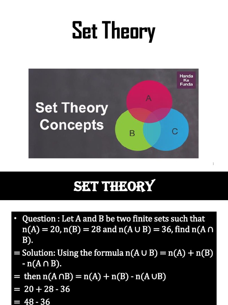 Set Theory | PDF | Set (Mathematics) | Logic