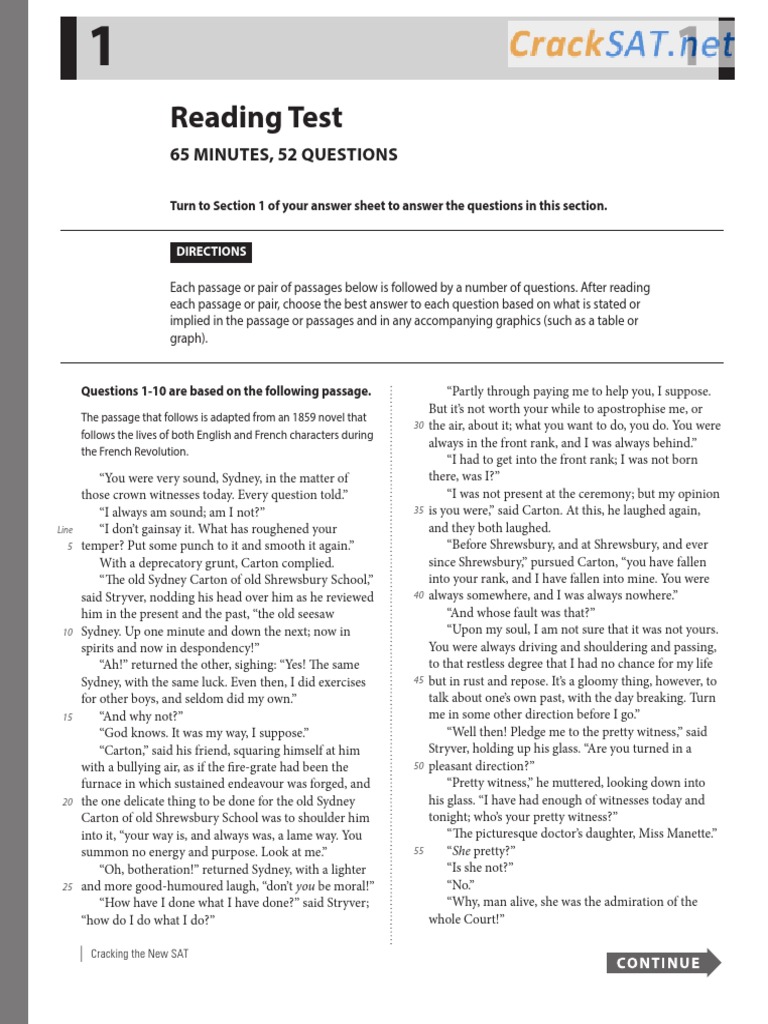 New SAT Practice Test 1 | PDF | Plate Tectonics | Volcano